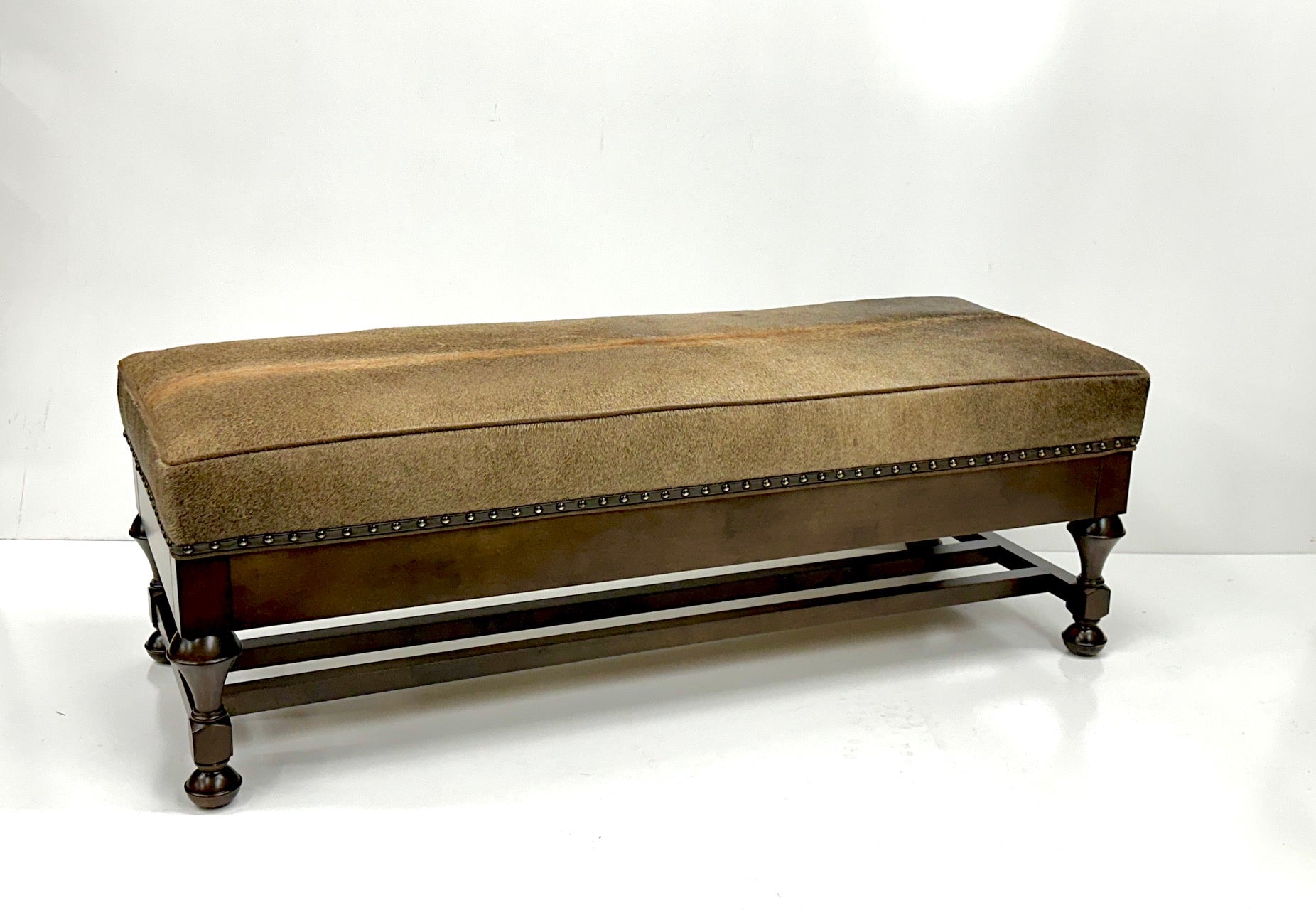 54" Bovine leather Bench – Trophy Room Collection